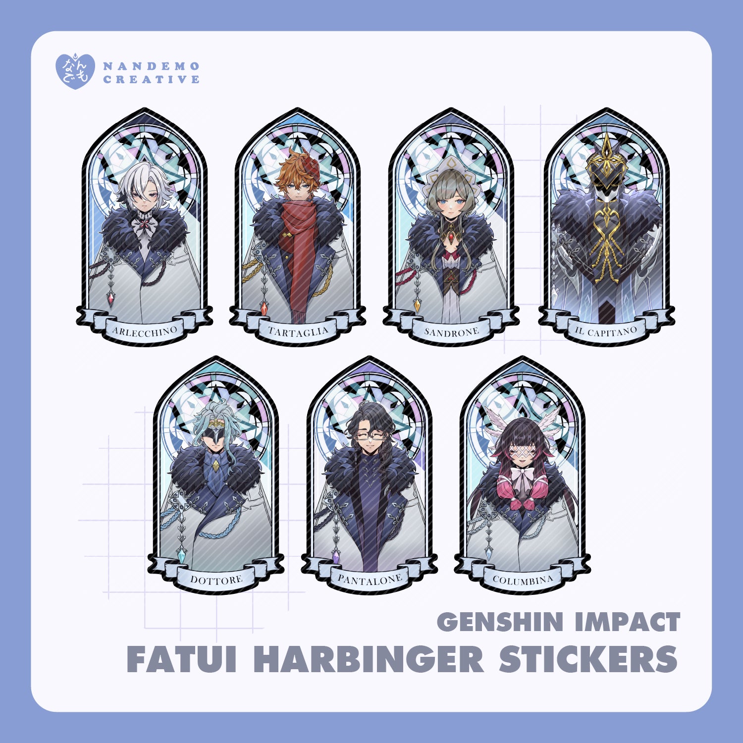 Genshin Impact Fatui Harbingers Stickers – Nandemo Creative